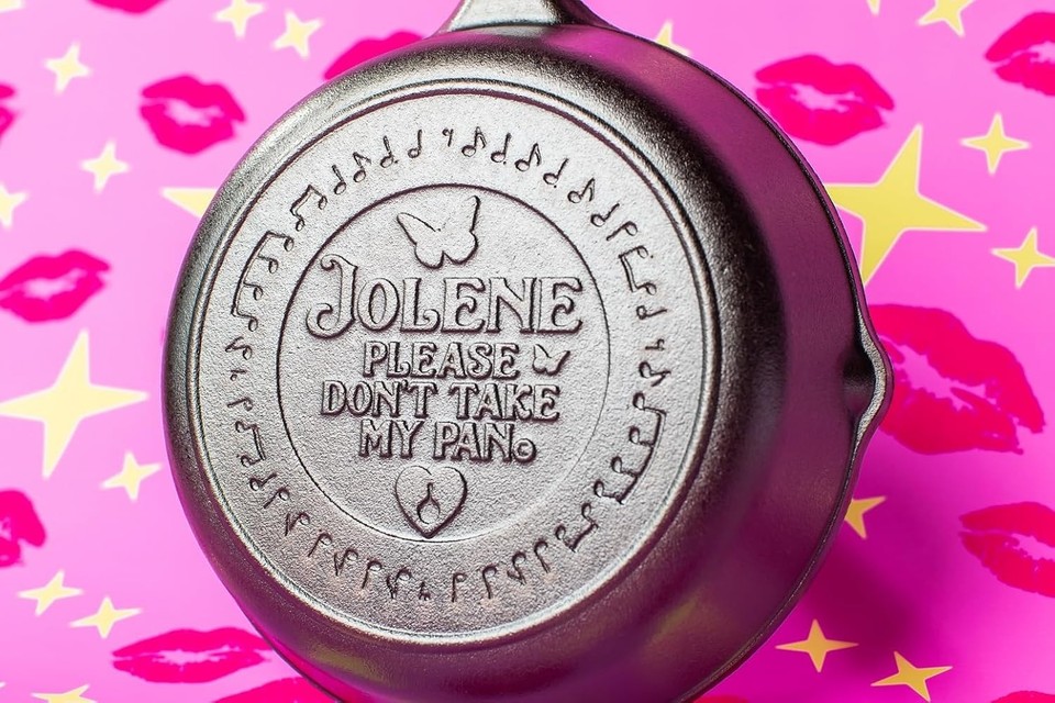 Lodge 8 Inch Dolly Parton Pre-Seasoned Cast Iron Stamped Standard ...