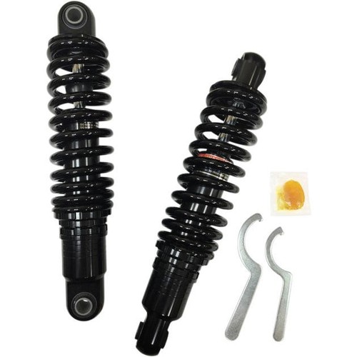 DS 12" Ride-Height Adjustable Shocks Heavy Duty Black Harley Davidson ...