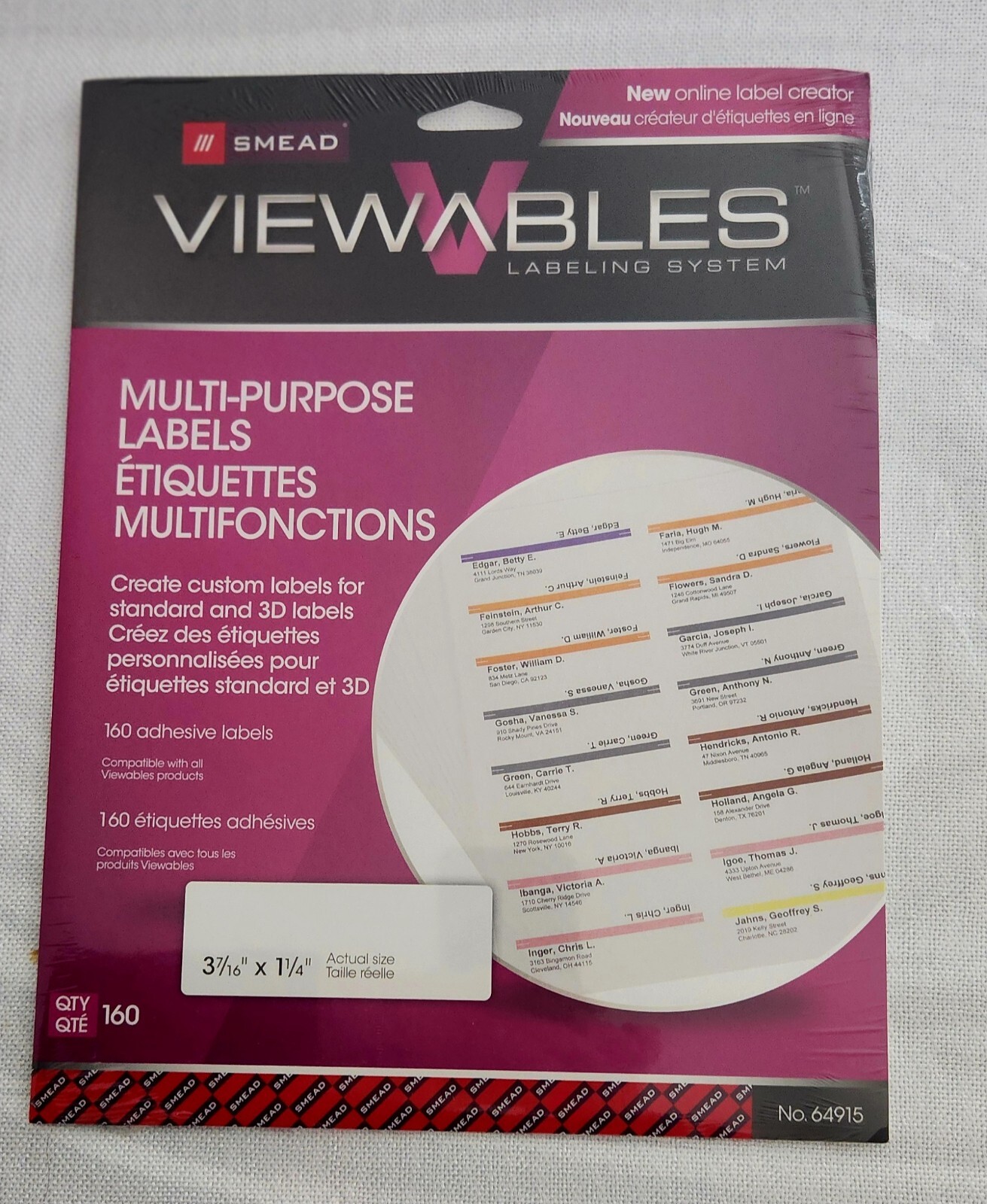 SMEAD VIEWABLES MULTI-PURPOSE LABELS 64915 - 160 file folder labels for ...