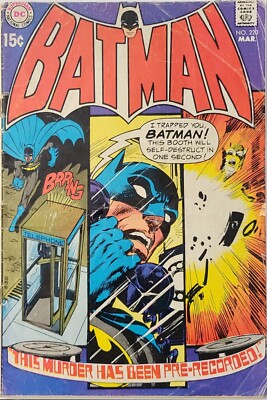 Batman #220 (1970) Vintage Neal Adams Cover, Vietnam War Era Case Traps ...