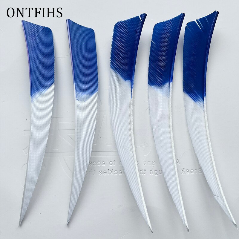 36Pcs 5Inch Shield Cut Fletching Arrow Feathers Gradient Turkey Feather ...