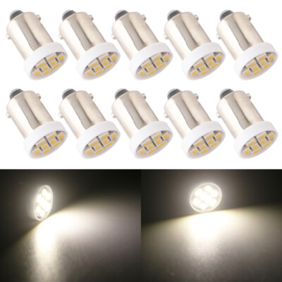 10Pcs Warm White 6V 6.3V DC AC T11 H6W T4W BA9S 1206 8SMD LED Pinball ...