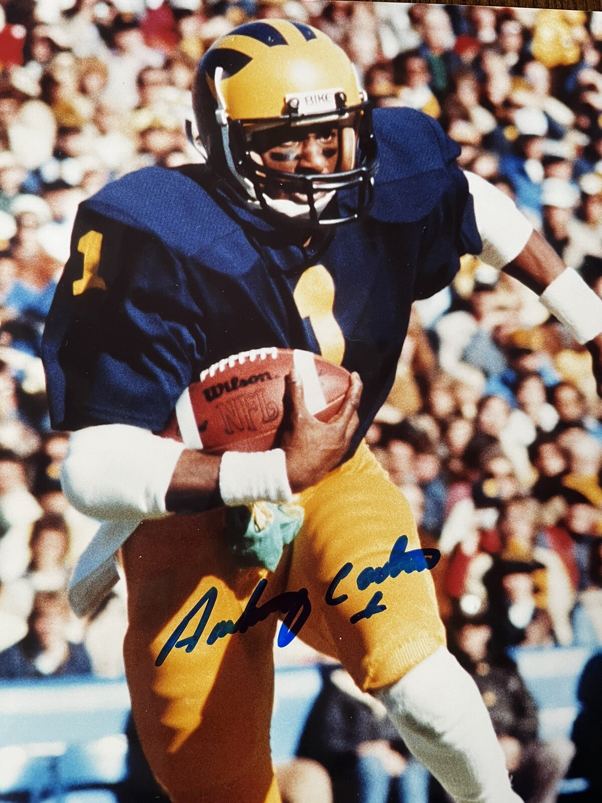 Anthony Carter Michigan Autographed 8x10 w COA Close Up | eBay