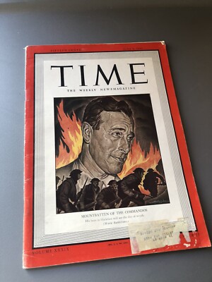 MAGAZINE TIME Lord Louis Mountbatten JUNE 8 1942 | eBay