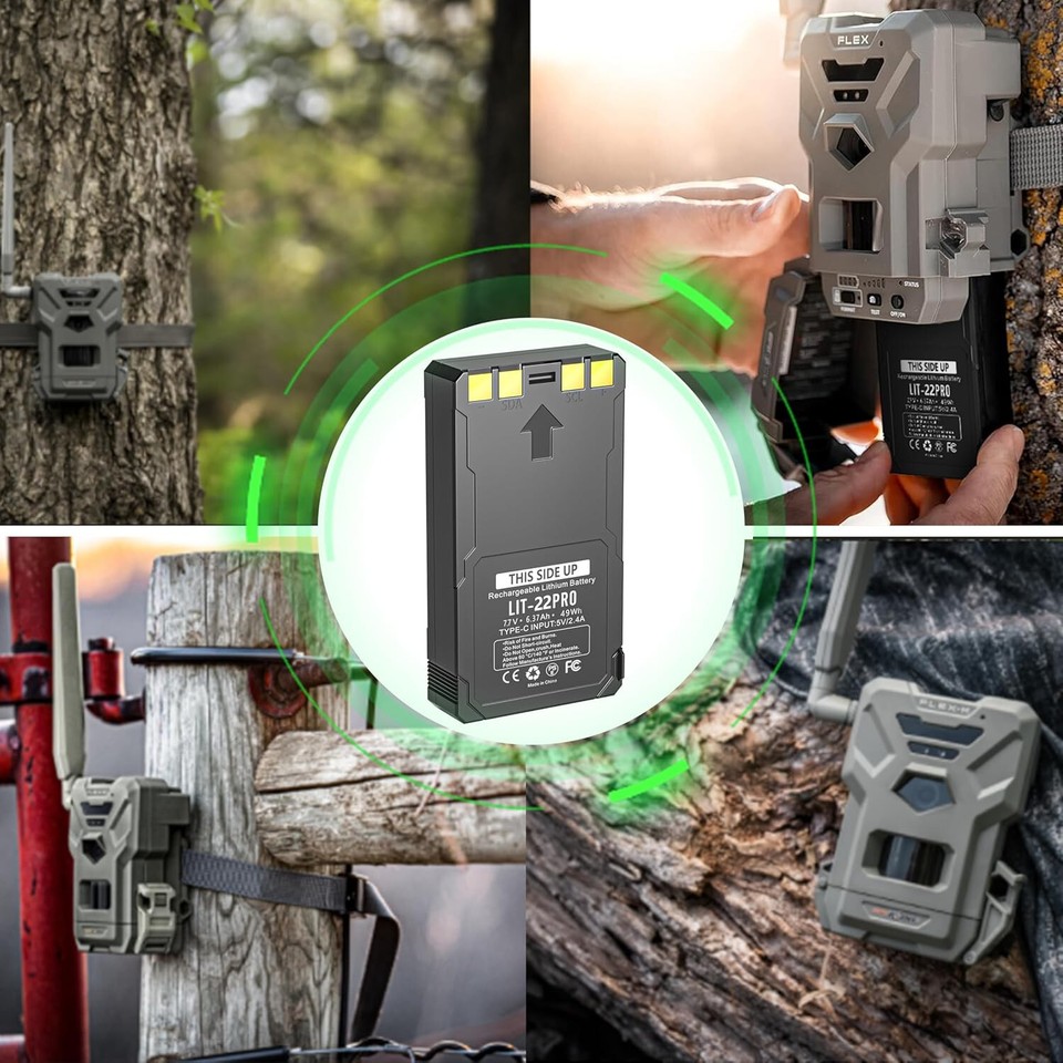 2-Pack New Rechargeable Battery Replacement For SPYPOINT LIT-22 Pro ...