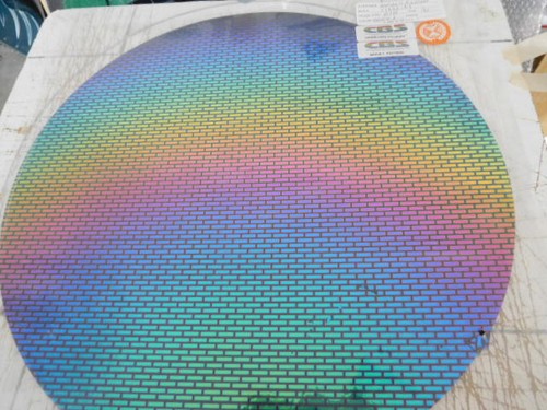 Dichroic Glass:CBS 90COE Brick #1 Pattern RAINBOW Crinklized on thin ...