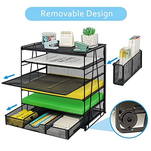Desk Organizers, 5-Tier Paper Letter Tray Five Tier desk organizers-PD ...