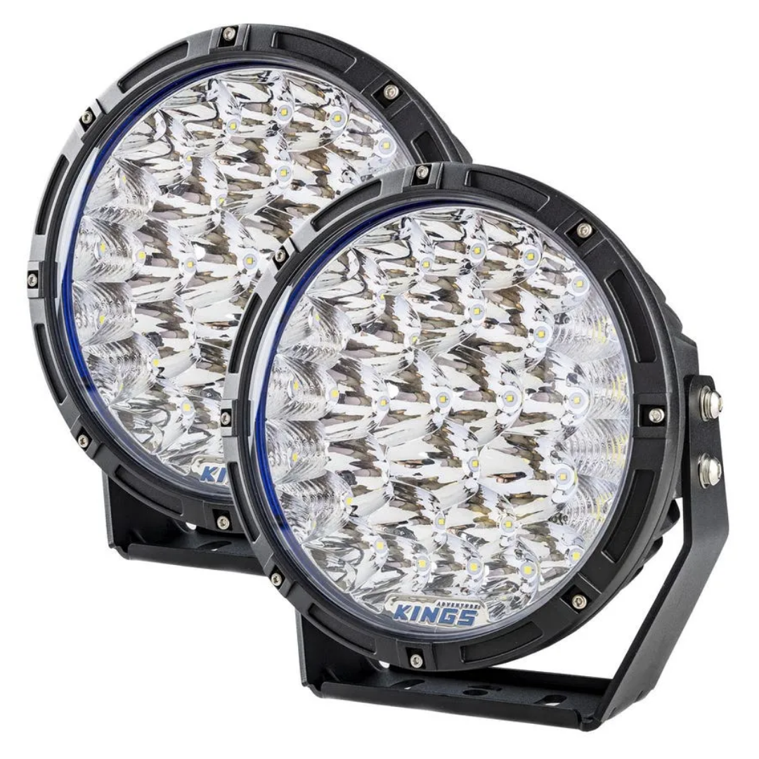 Kings Xtreme 9" LED Driving Lights Offroad Spot Flood Pair Lamp Lux ...
