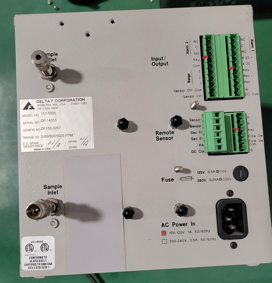 Delta F DF-150 Oxygen Analyzer | eBay