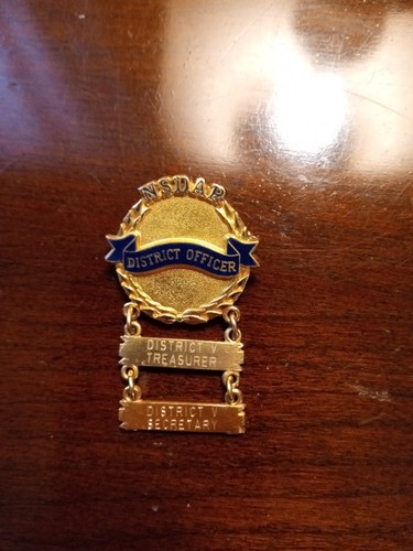 NSDAR District Officer Pin with District Treasurer & District Secretary ...