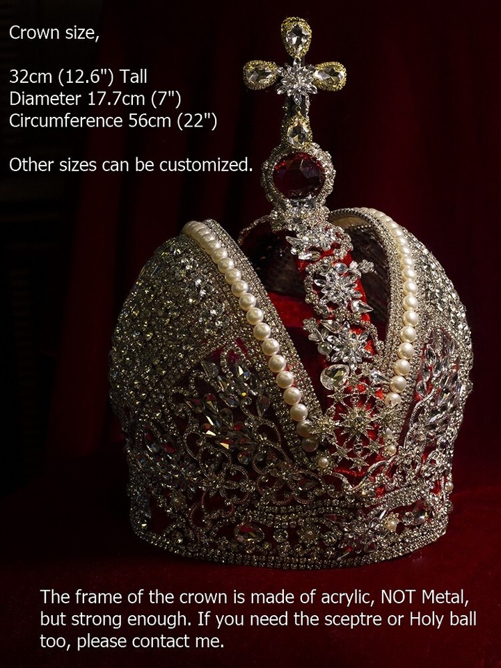 Catherine Coronation Crown Replica Drama 32cm Tall Large Tiara Crown ...