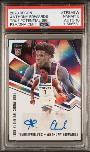 2020-21 Panini Recon - True Potential Signatures Anthony Edwards #TPS ...