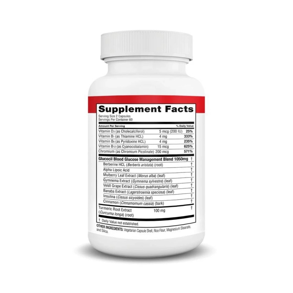 2 pack of Glucocil 30-Day Supply 120CT – Premium Blood Sugar Support ...