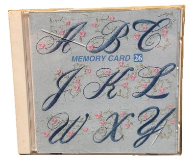 Janome Memory Card 26 Floral Script Series | eBay
