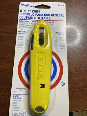 Hyde tools yellow metal utility knife Vintage cutter | eBay