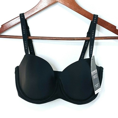 BONDS Invisi Size 8E Full Busted T Shirt Bra - Black - YXC4Y - NWT ...