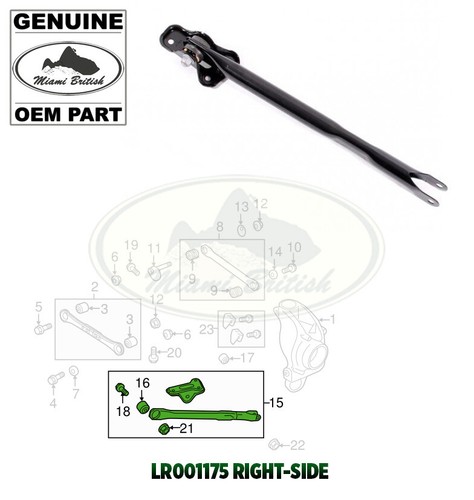 LAND ROVER REAR LOWER CONTROL ARM RIGHT LR2 RR EVOQUE LR001175 GENUINE ...