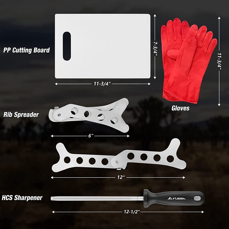 10PCS Hunting Deer Knife Hunting Field Dressing Kit Butcher Game ...