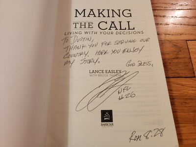 Lance Easley SIGNED Making The Call NFL Referee First Edition Soft ...