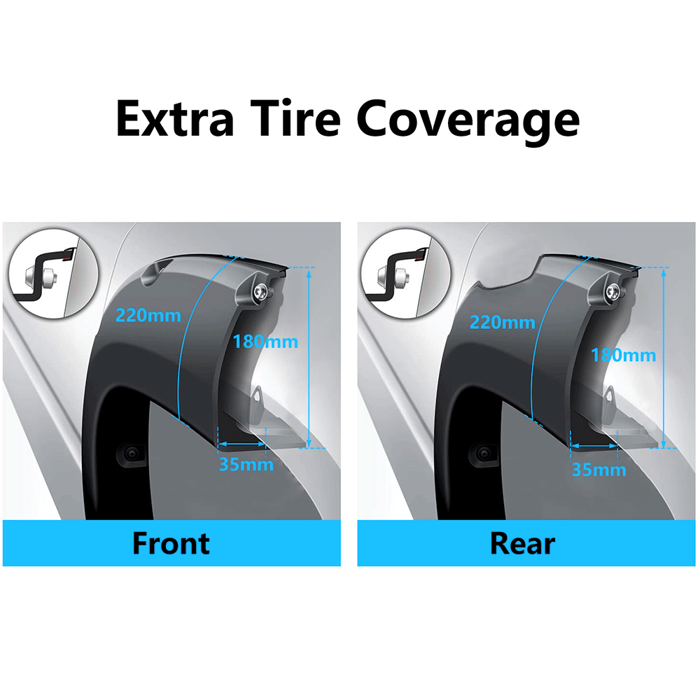 6PCS Wide Wheel Arches Extensions Body Kit for Ford Ranger 2015-2018 ...