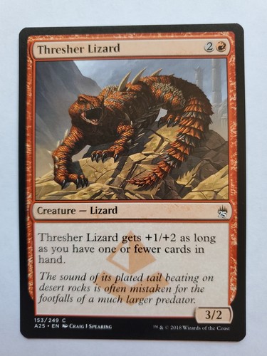 MTG Magic The Gathering Card Thresher Lizard Creature Lizard Red ...