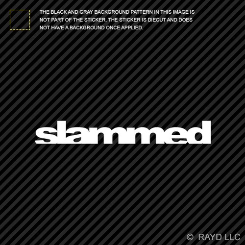(2x) Slammed Sticker Die Cut Decal Self Adhesive Vinyl jdm euro | eBay
