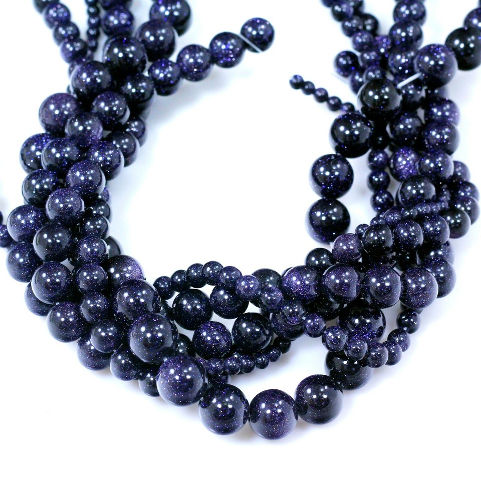 Natural Gemstone Round Loose Bead 4mm 6mm 8mm 10mm 12mm 15" Bulk lot ...