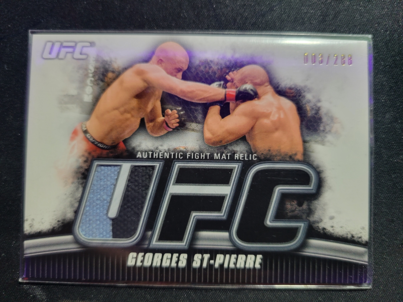 George St-Pierre Topps Knockout UFC Relic Fight Mat MR-GSP 2010 /299 | eBay