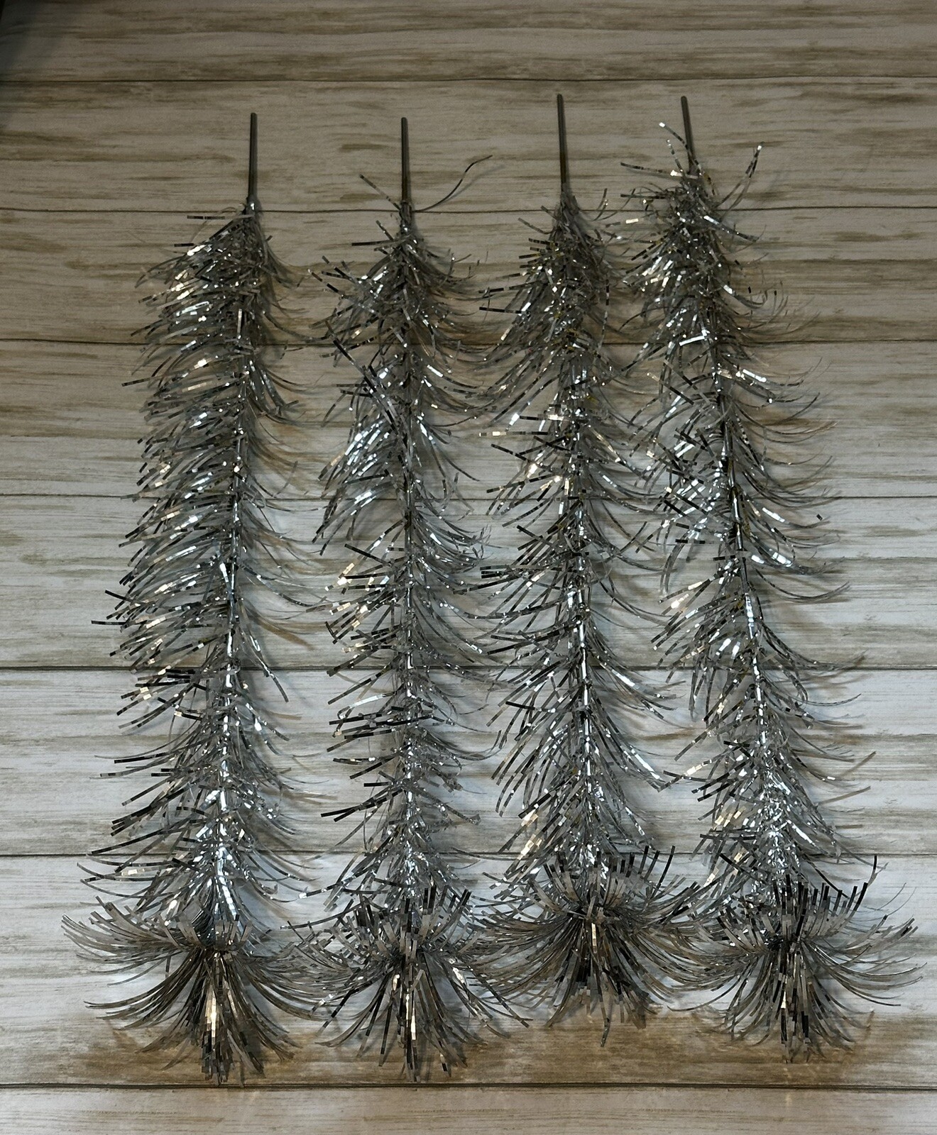 Vintage Lot of 102 Aluminum Christmas Tree Branches 22" Tall w/ 4" Pom ...