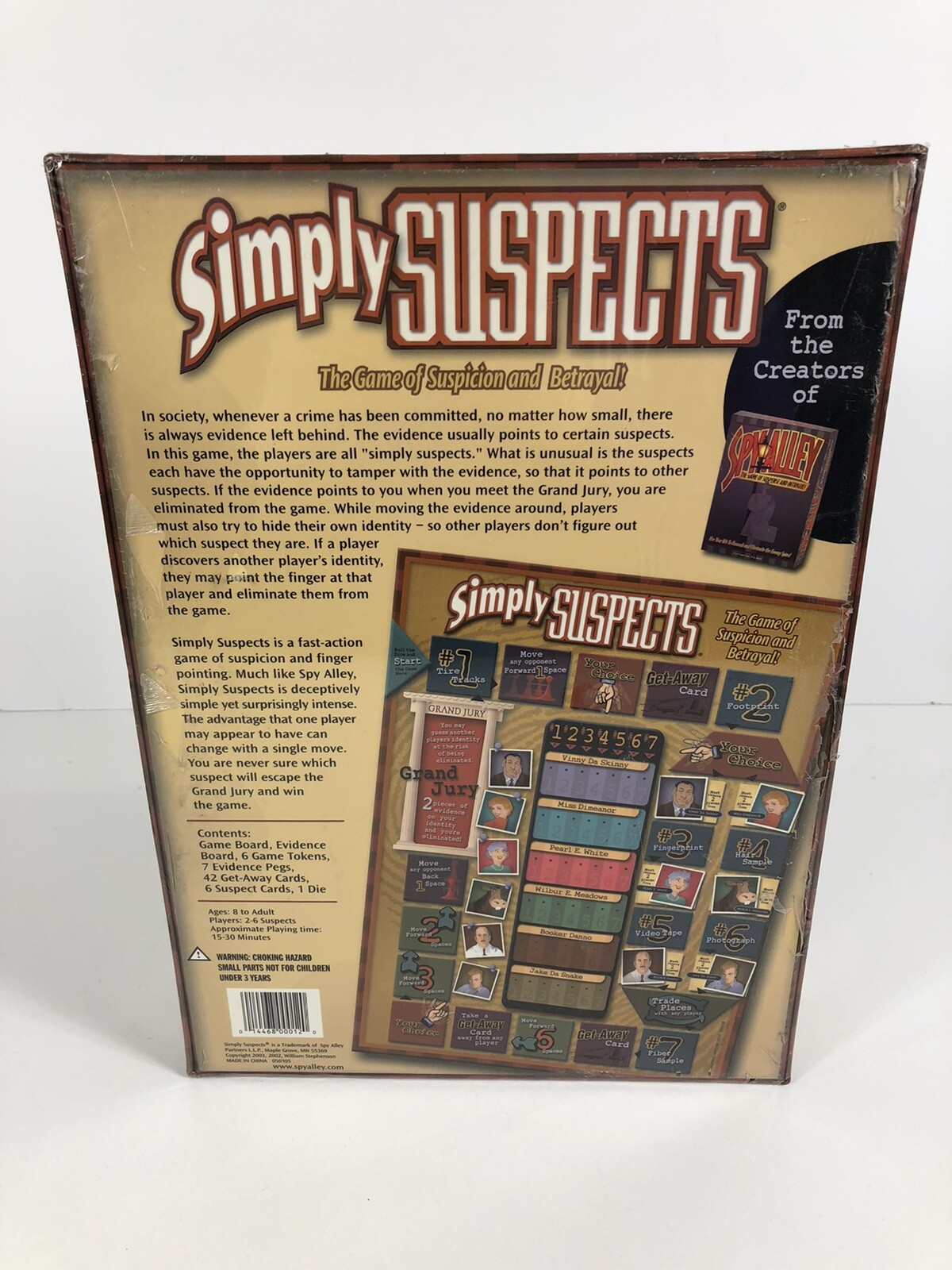 Simply Suspects The Game Of Suspicion & Betrayal! 2003 (Spy Alley ...