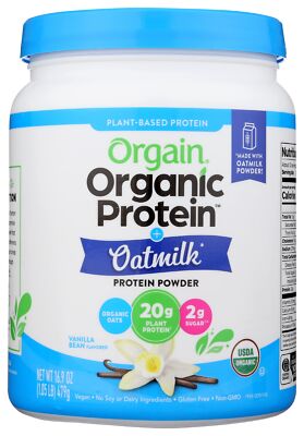 Orgain Organic Vanilla Plant Protein Oat Milk Powder 16.9 oz | eBay
