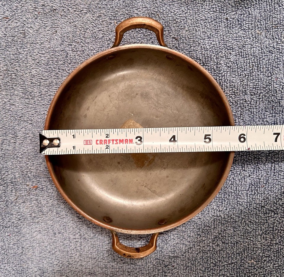 (7) Handcrafted 5-3/4” Dia Vintage Copper Bowls Copper & Brass Bonanza ...
