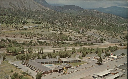 Durango Colorado Holiday Inn pool aerial Gulf Gas Station unused ...