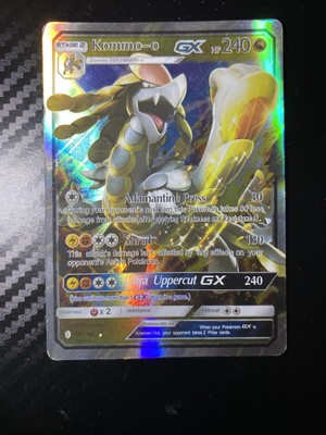 Pokémon TCG Kommo-o GX Sun & Moon: Guardians Rising 100/145 Holo Ultra ...