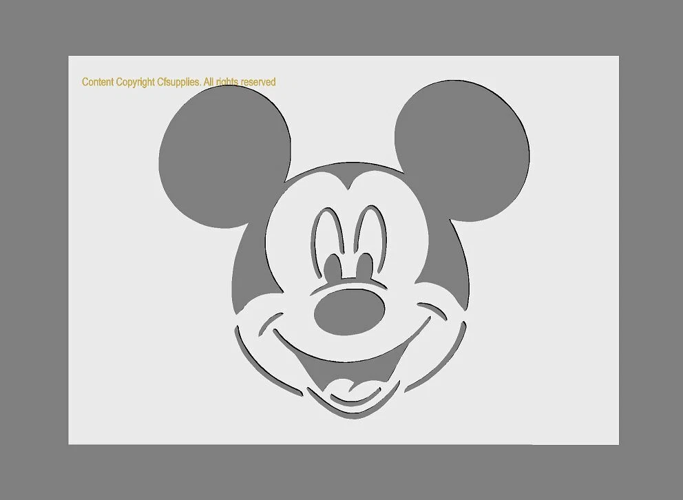 Mickey Mouse Head Stencil