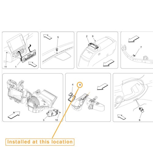 For Maserati Quattroporte 14-17 Front Window Rain Sensor Cover Panel ...