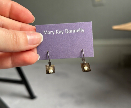Mary Kay Donnelly Sterling Silver and Pearl Earrings - Dangle | eBay
