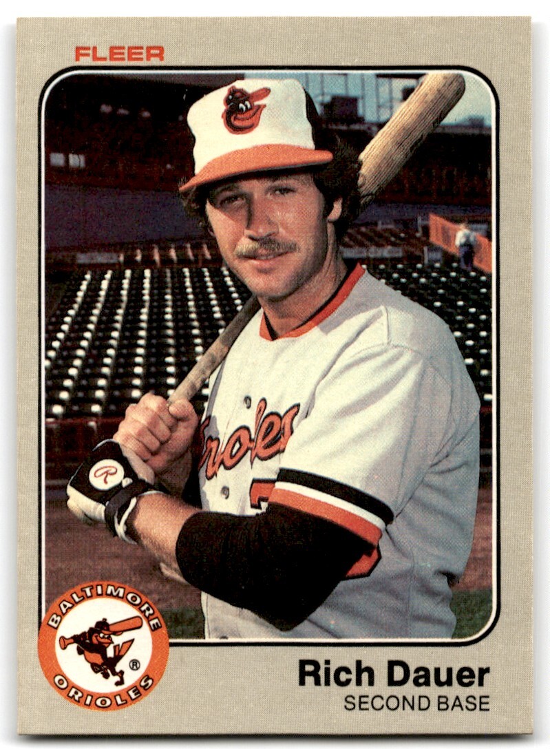 1983 Fleer Rich Dauer Baltimore Orioles #57 NM+ Set Break | eBay