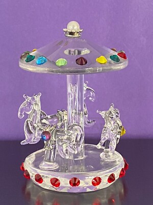 CRYSTAL CAROUSEL / MERRY GO ROUND with SWAROVSKI CRYSTALS | eBay