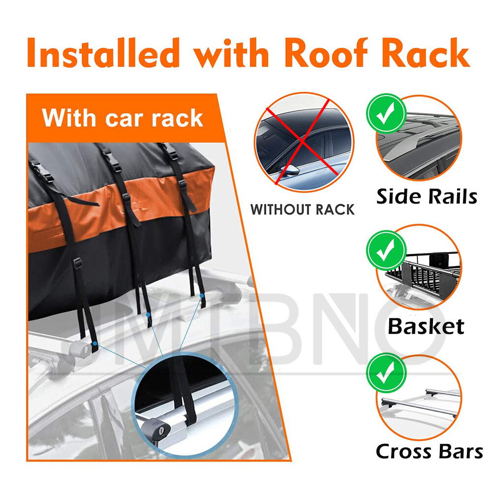 21 Cubic Car Roof Top Rack Carrier Cargo Bag Luggage Storage Soft Box ...