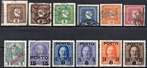 1916-1917 - Austria Newspaper & Postage Due Stamps PORTO Overprint Used ...