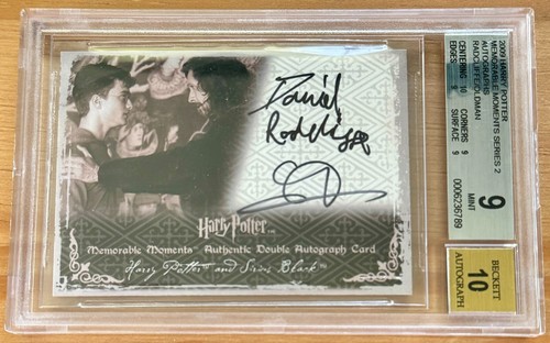 2009 Harry Potter DANIEL RADCLIFFE GARY OLDMAN Autograph Card BGS 9 ...