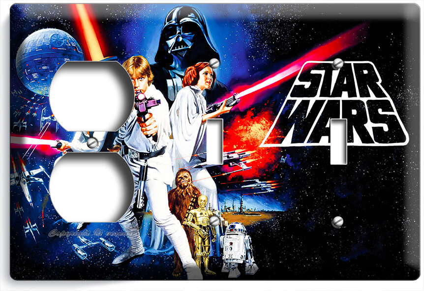 RETRO 1977 FIRST STAR WARS LUKE SKYWALKER LIGHT SWITCH OUTLET WALL ...
