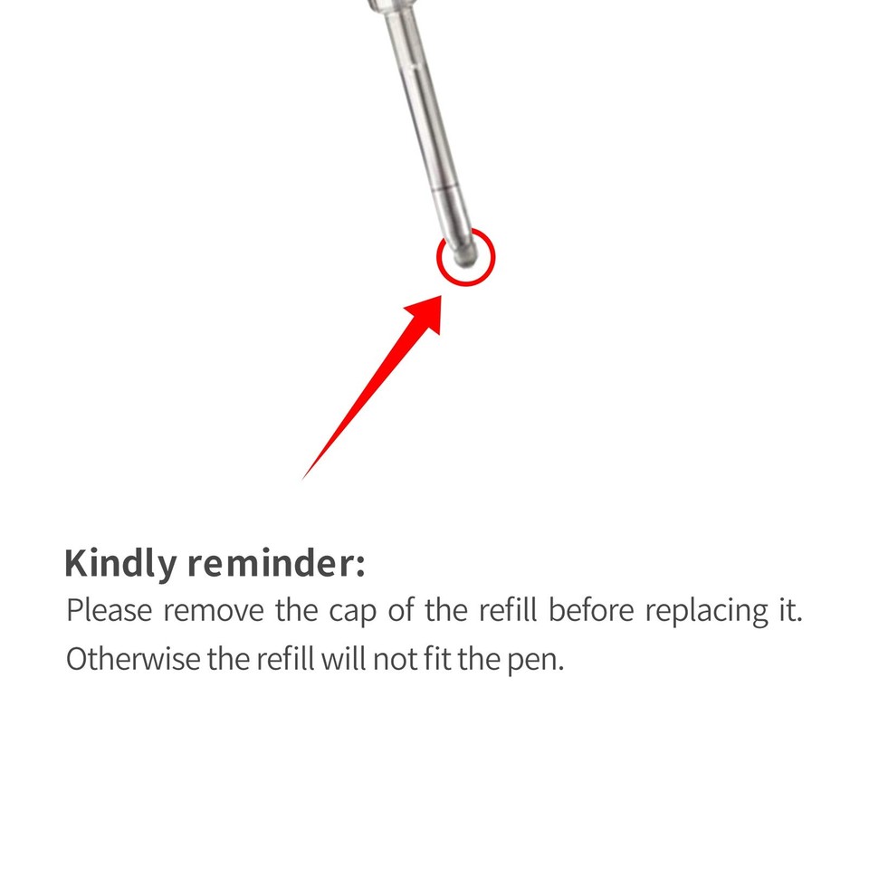 Blue Ink Refills (6Pcs), Replaceable Ballpoint Pen Refills, 1Mm Medium ...