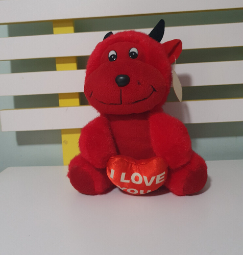 RED DEVIL PLUSH TOY VINTAGE 80S SHILDA AUSTRALIA I LOVE YOU 22CM | eBay ...