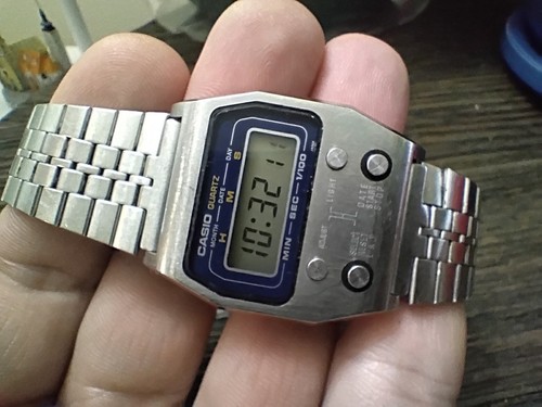 Vintage Rare Blue Black Mens Wrist Watch Casio 52QS-14 Lcd Japan | eBay