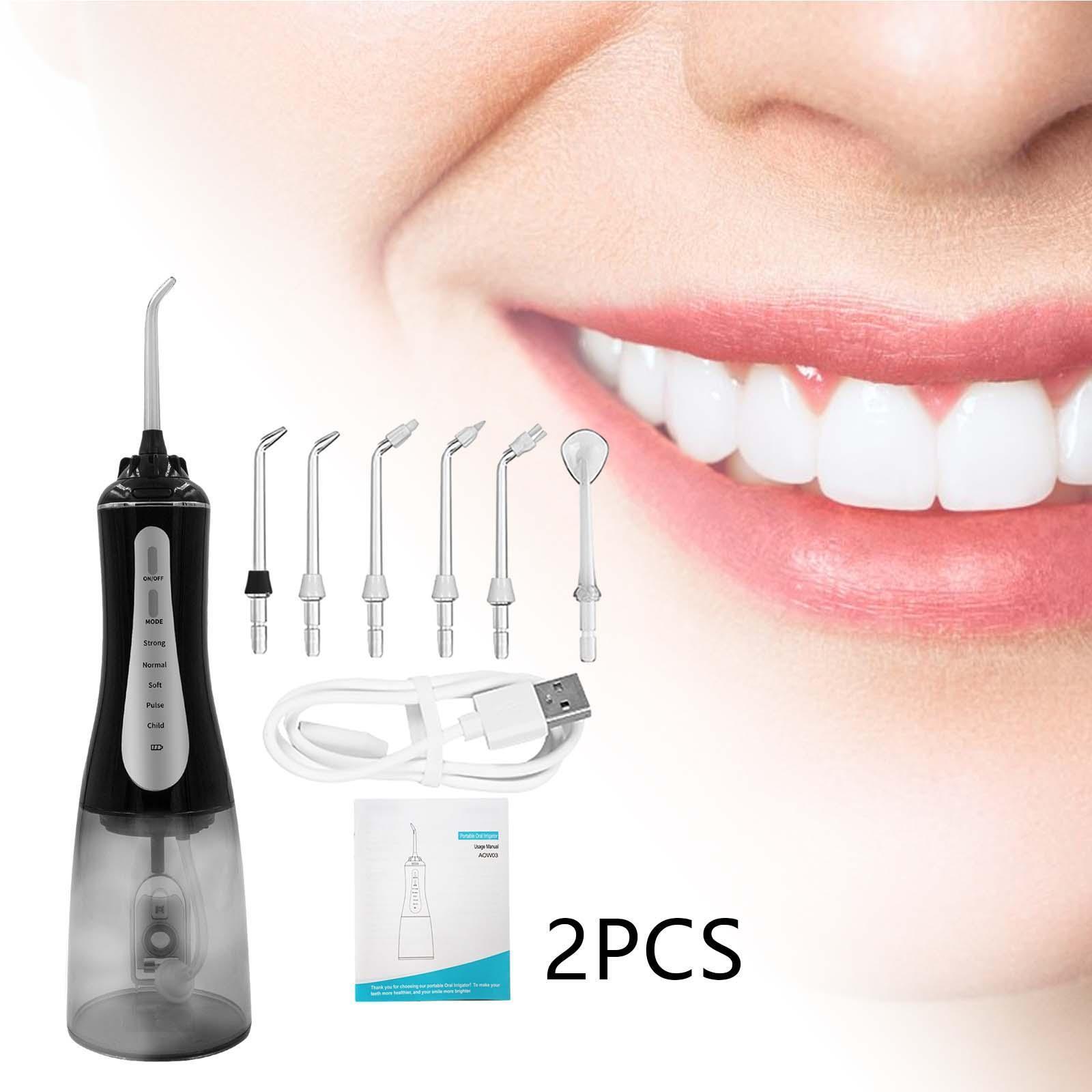 2 Electric Washing Tooth Machine Cordless Powerful Rechargeable 5 Modes ...