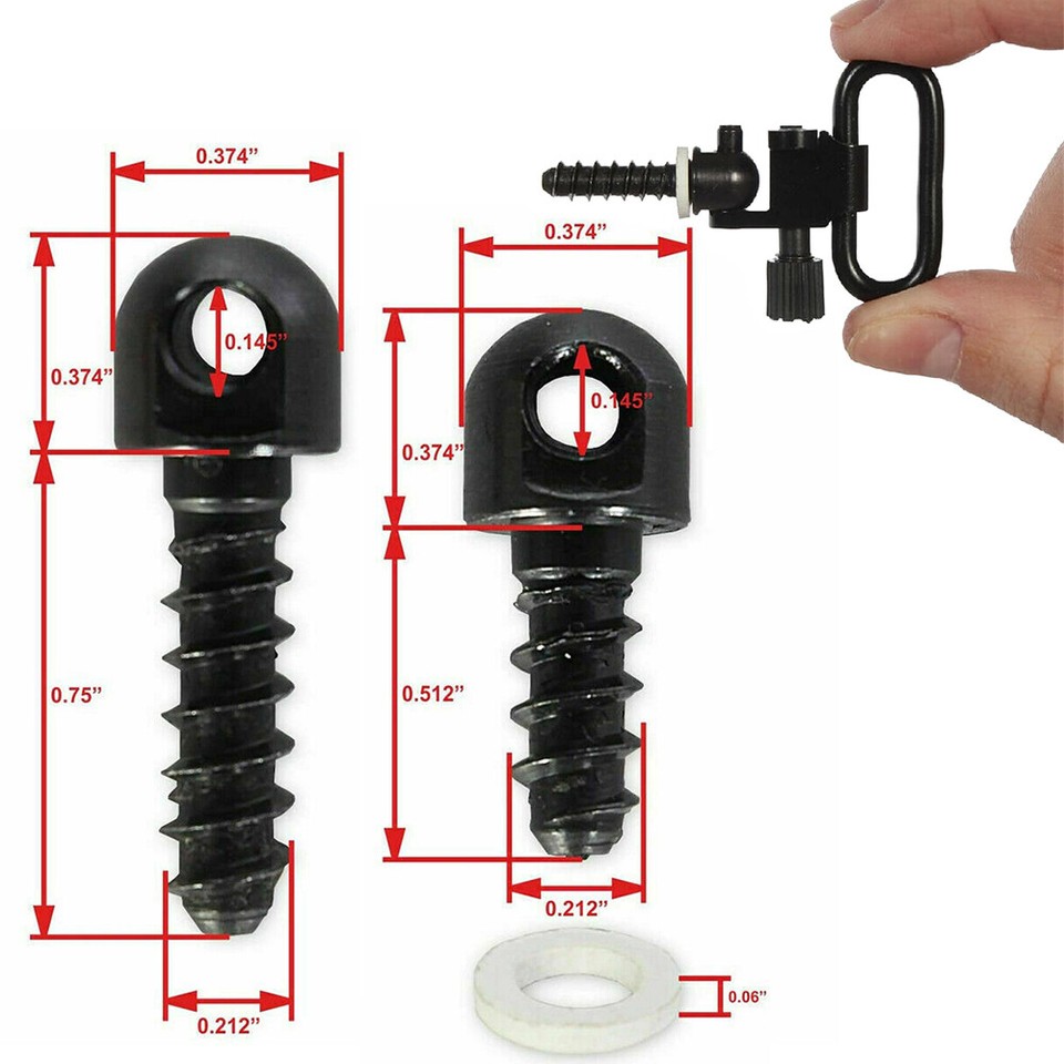 1.25" Quick Detach Sling Swivels Screw Studs Base Rifle Gun Sling ...