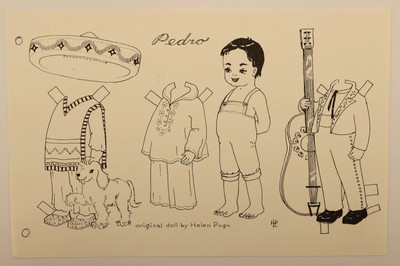 'Pedro' Original Paper Doll & Wardrobe By Helen Page | eBay