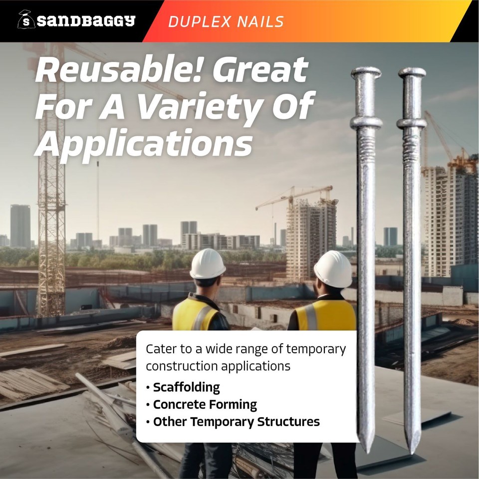 Sandbaggy 16d Duplex Nails (3.5" Long) - Concrete Forms & Scaffolding ...